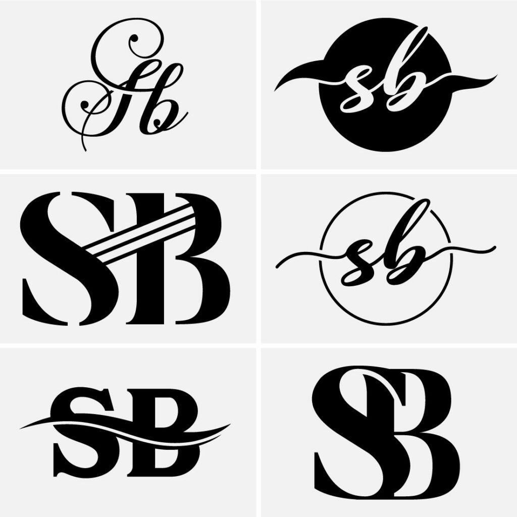 Initial Letter S B Logo Design Vector Template. Graphic Alphabet Symbol ...