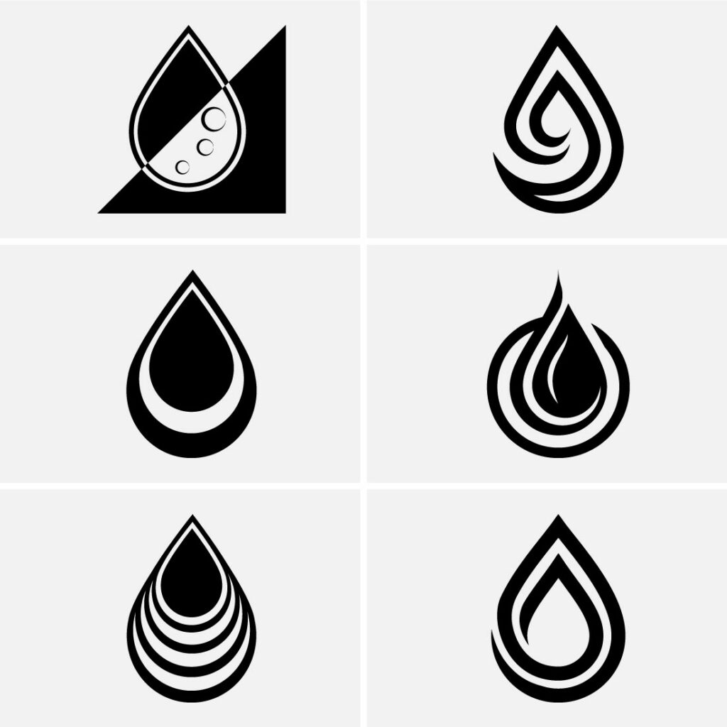 Abstract water drop logo sign symbol vector illustration, Water drop ...