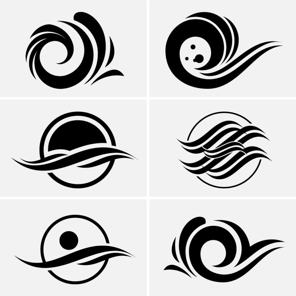 Abstract water wave logo sign symbol vector illustration, Water wave ...