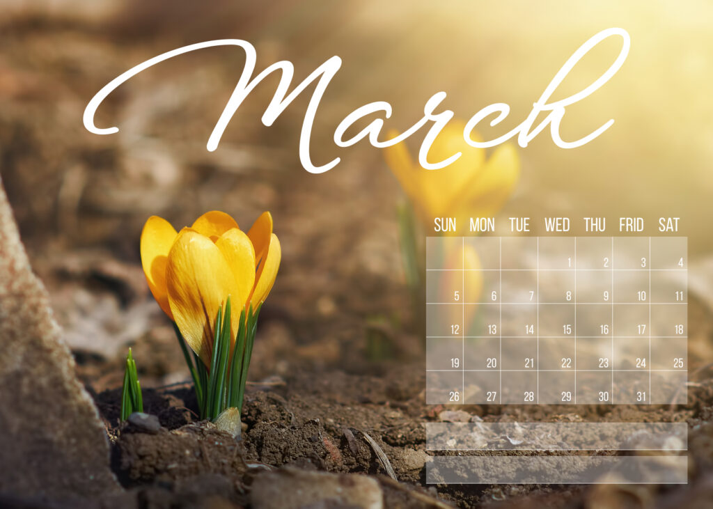 Free Cute March Calendar - MasterBundles