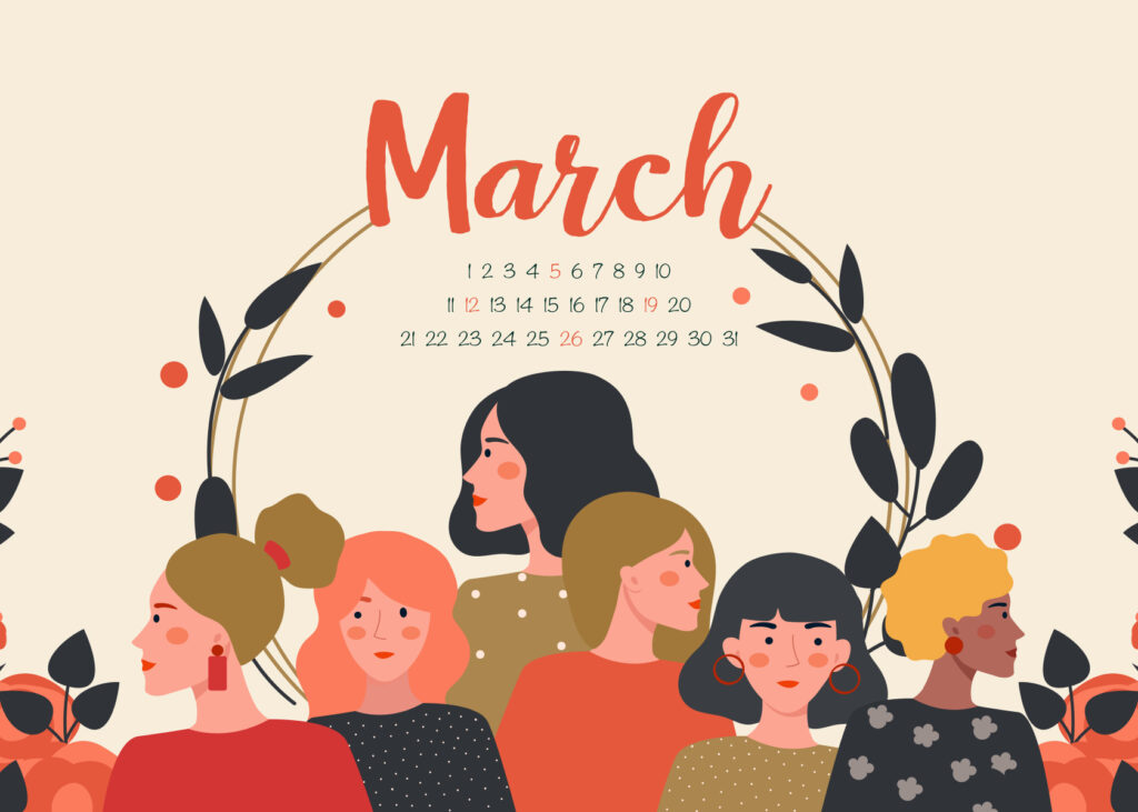 Girly Free Cute March Calendar - MasterBundles
