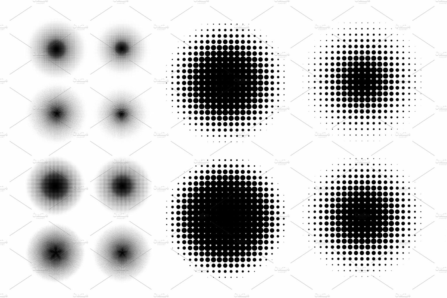 100 Vector Halftone Textures – MasterBundles