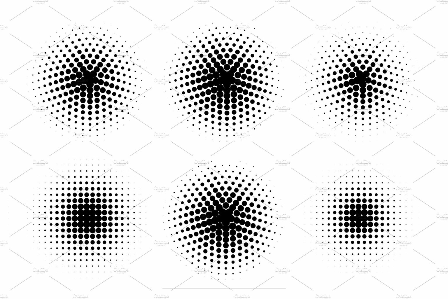 100 Vector Halftone Textures – MasterBundles
