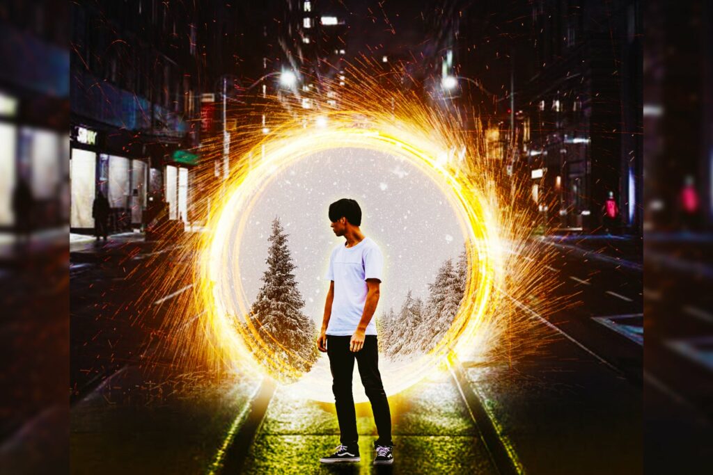 Portal Effect Photoshop Action – MasterBundles