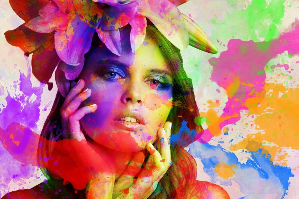 Color Splatter Photoshop Action – MasterBundles