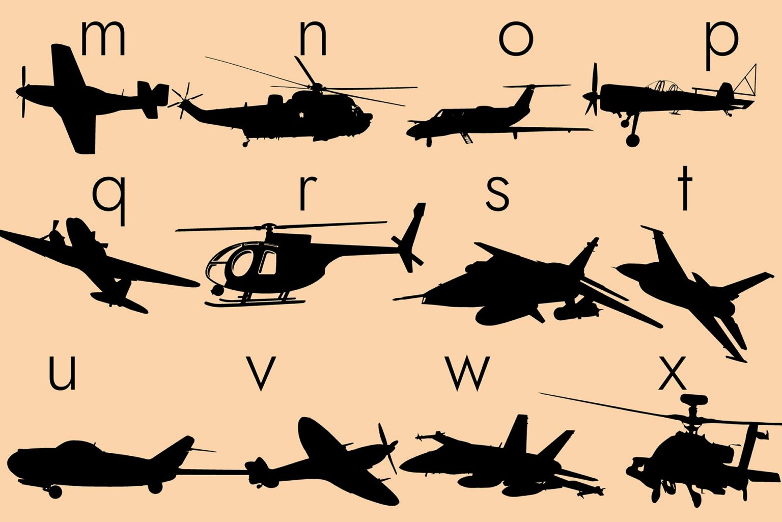 Aircrafts Silhouettes Dingbats Font – MasterBundles