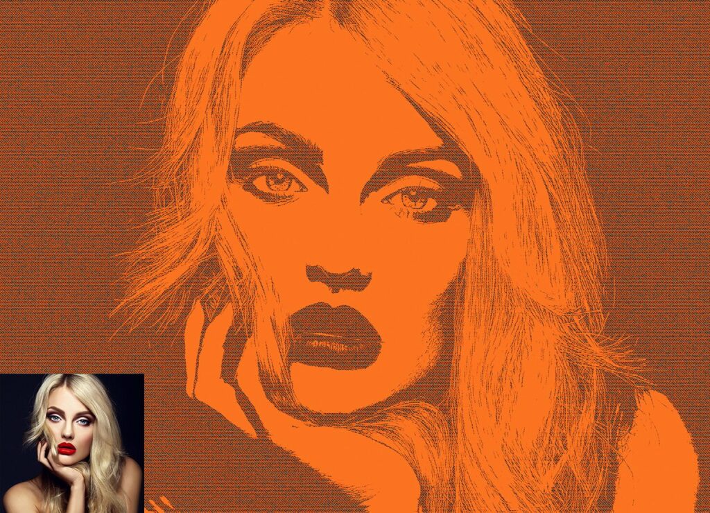 Halftone Strip Photoshop Action – MasterBundles