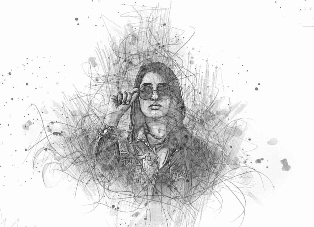 Scribble Sketch Effect PS Action – MasterBundles
