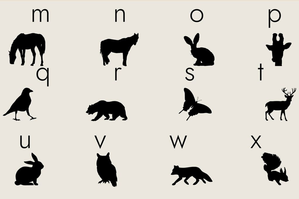 Animals Silhouette Dingbats Font – MasterBundles