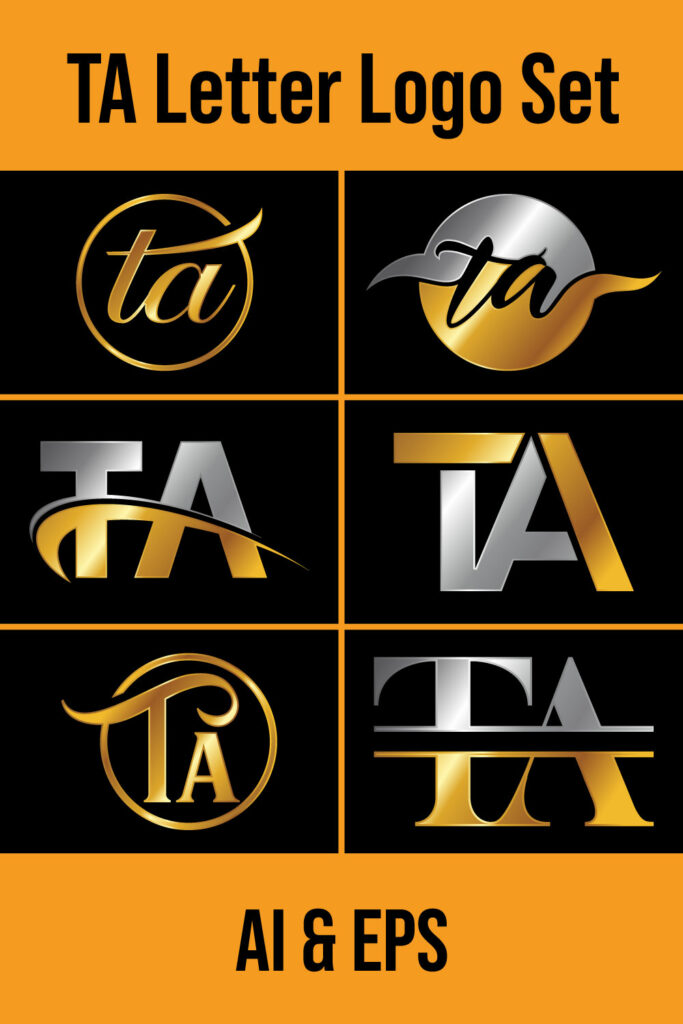 Initial Letter T A Logo Design Vector Template. Graphic Alphabet Symbol ...