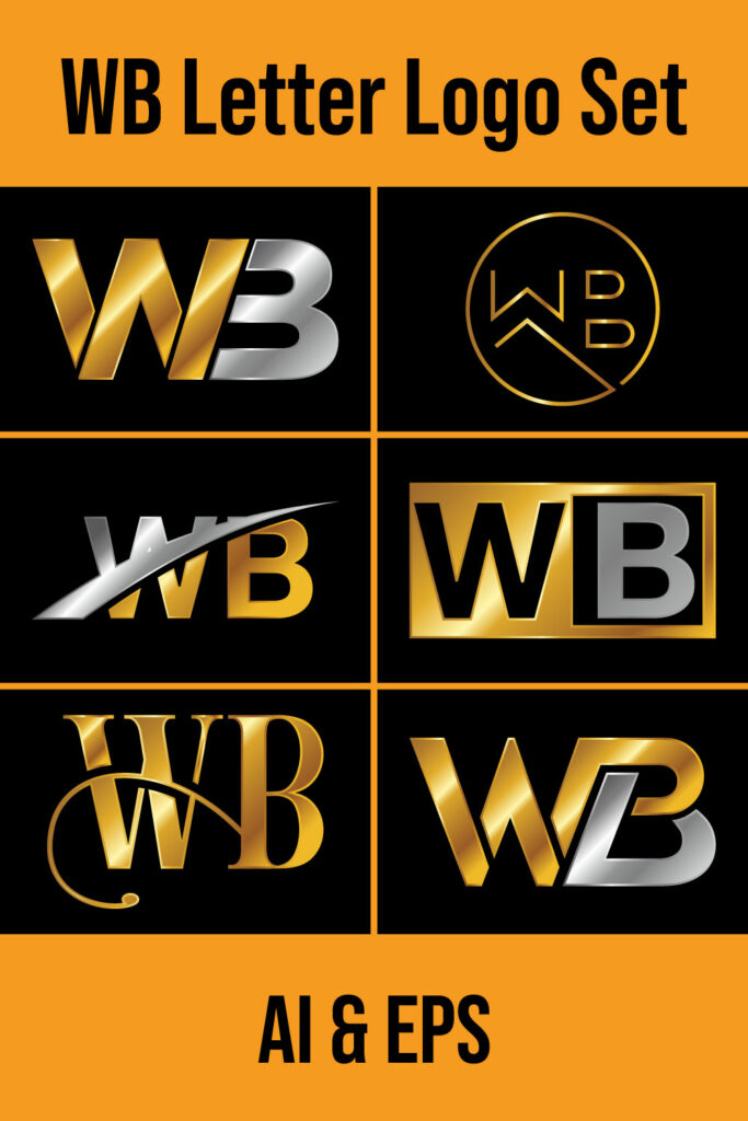 Initial Letter W B Logo Design Vector Template. Graphic Alphabet Symbol ...