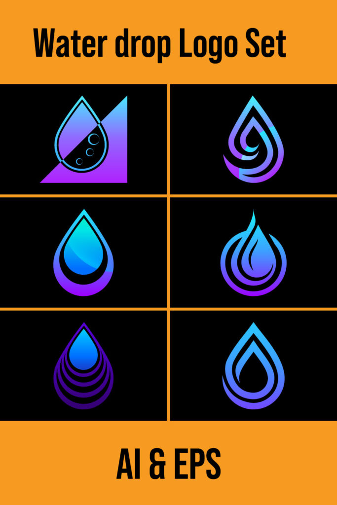 Abstract water drop logo sign symbol vector illustration, Water drop ...