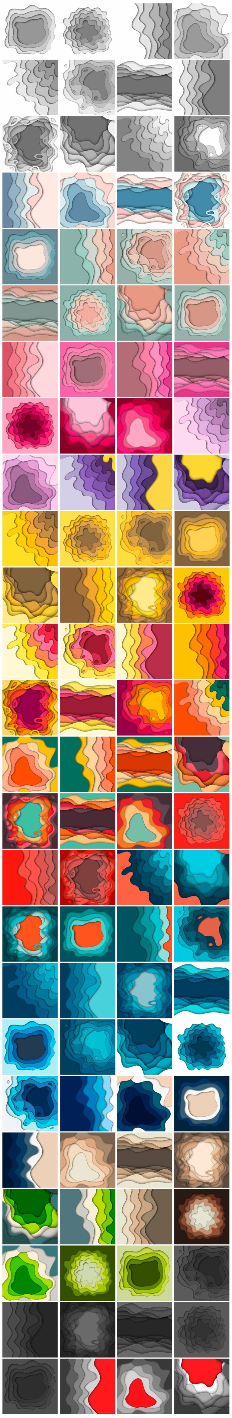 100 Paper Cut Backgrounds – MasterBundles