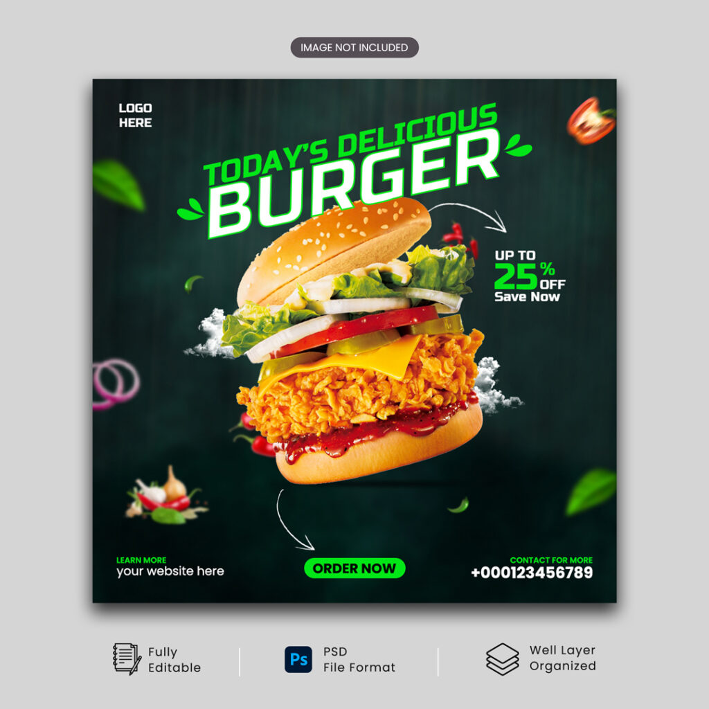 Social media post template design - MasterBundles