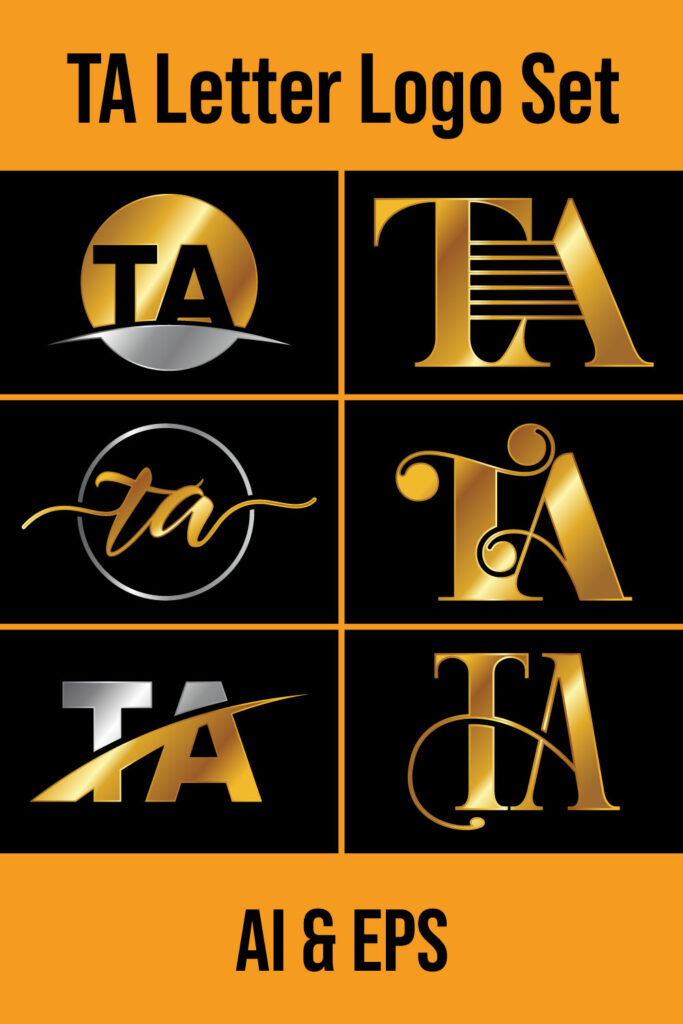 Initial Letter T A Logo Design Vector Template. Graphic Alphabet Symbol ...