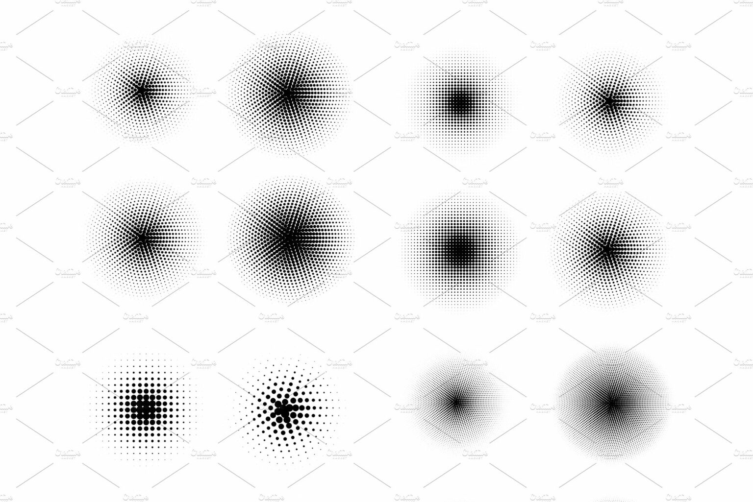 100 Vector Halftone Textures – MasterBundles