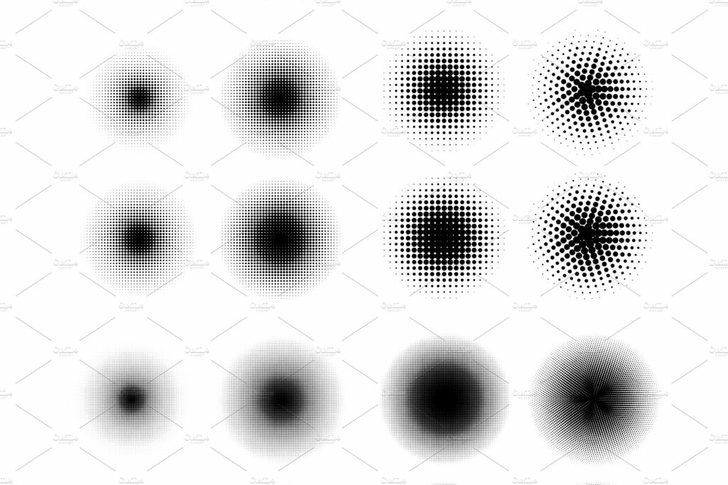 100 Vector Halftone Textures – MasterBundles
