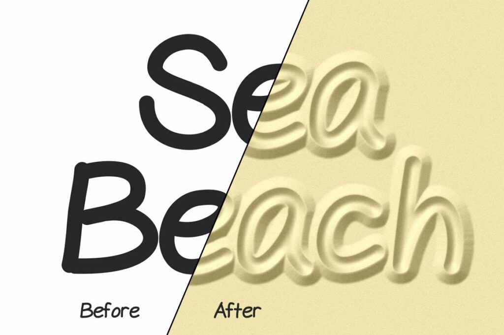 Sand Text Effect Photoshop Action – MasterBundles