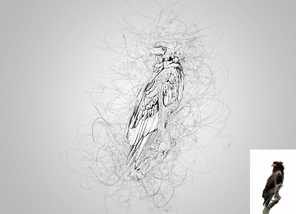 Scribble Drawing Photoshop Action – MasterBundles