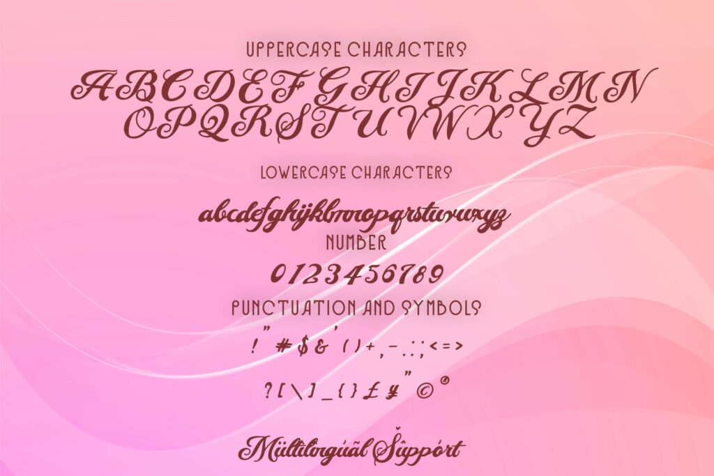 Angelina Beautiful Script style font – MasterBundles