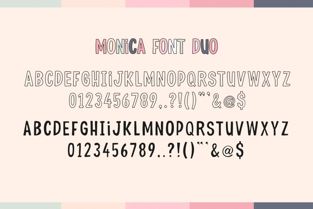 Monica Display Font Duo – MasterBundles