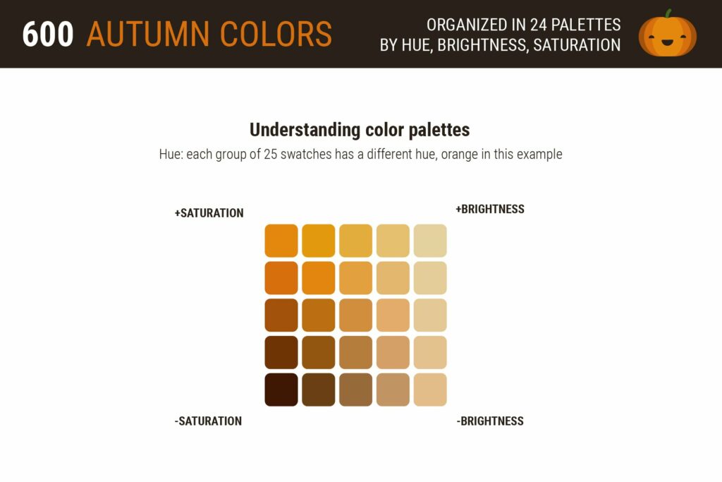 600 Autumn Halloween Color Swatches – MasterBundles