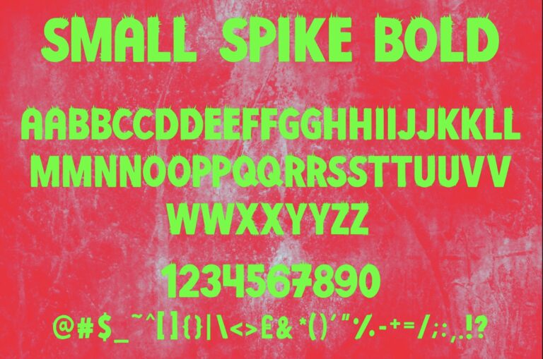 Small Spikey Font – MasterBundles