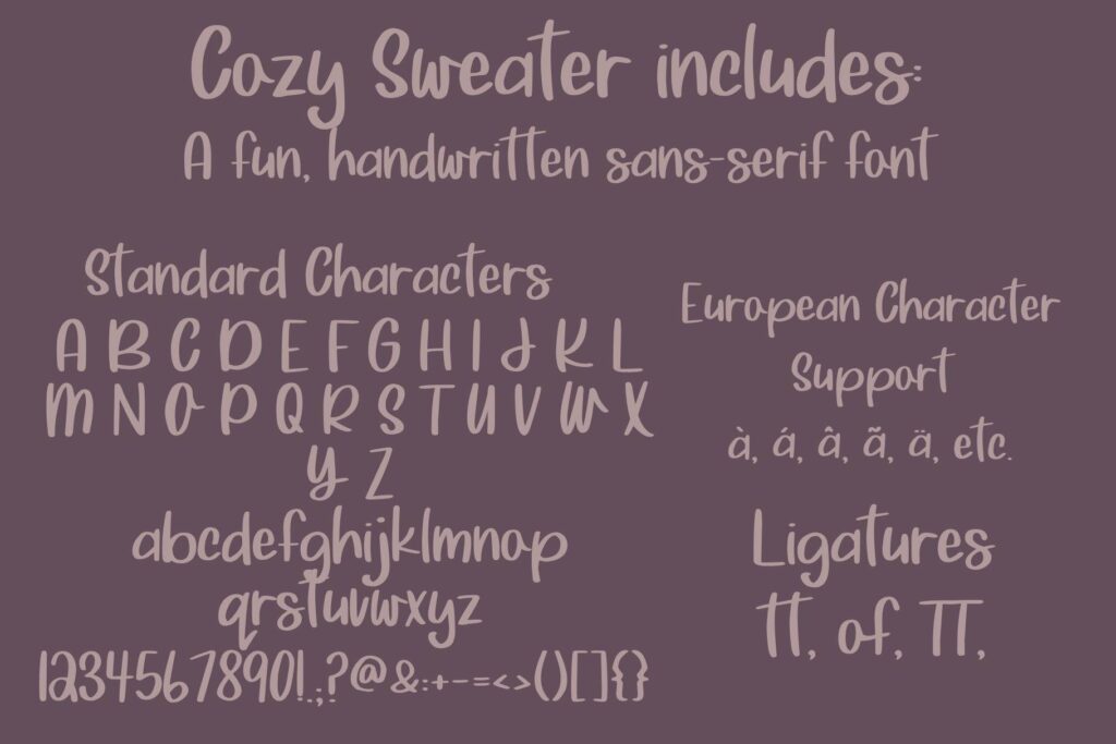 Cozy Sweater - Fun Handwritten Font – MasterBundles