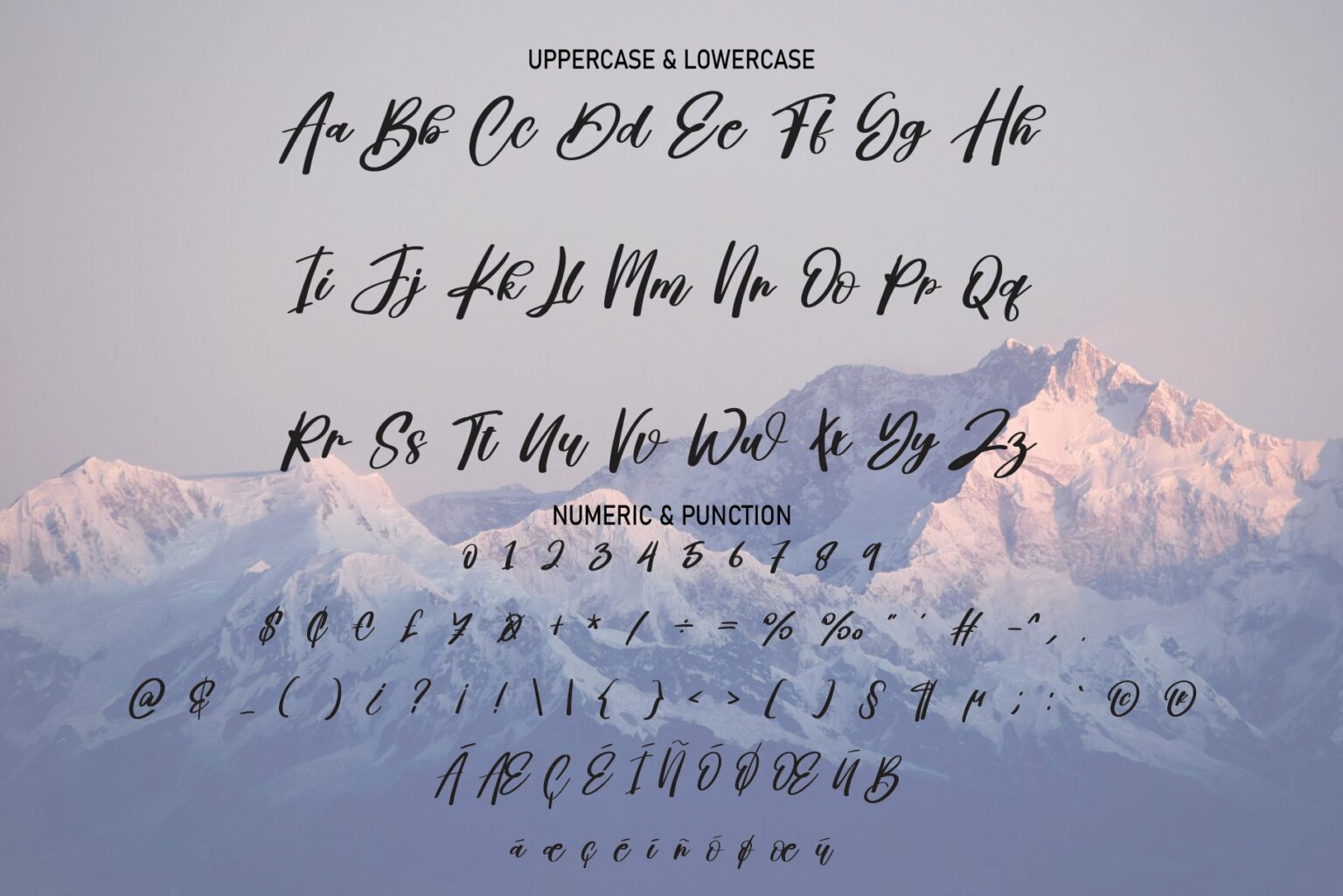 Mountain | Script Font – MasterBundles