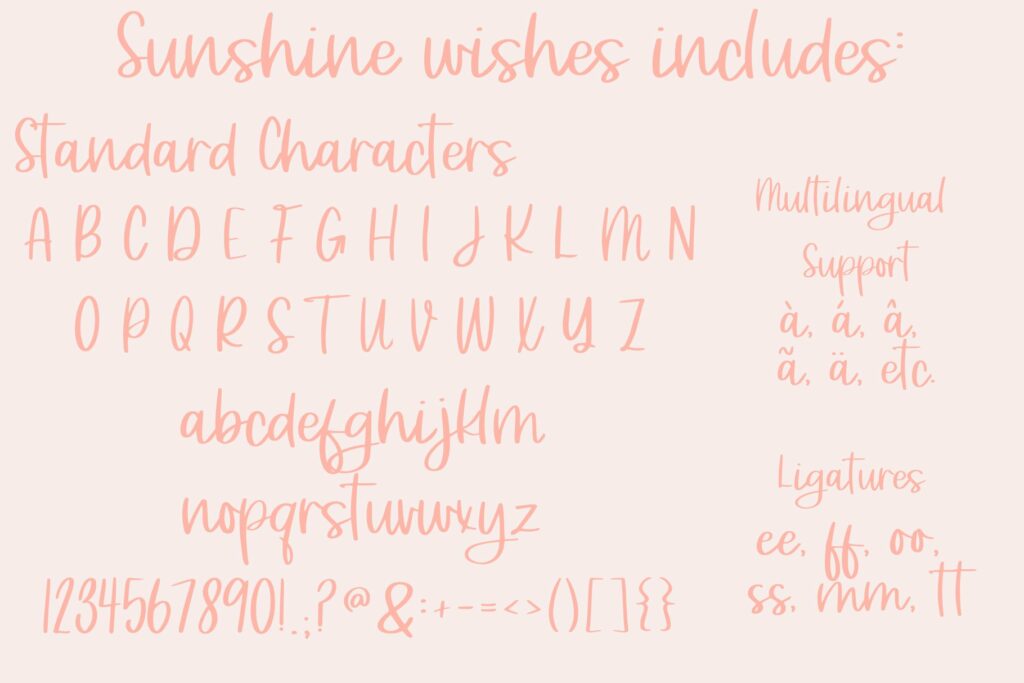 Sunshine Wishes Handwritten Script – MasterBundles