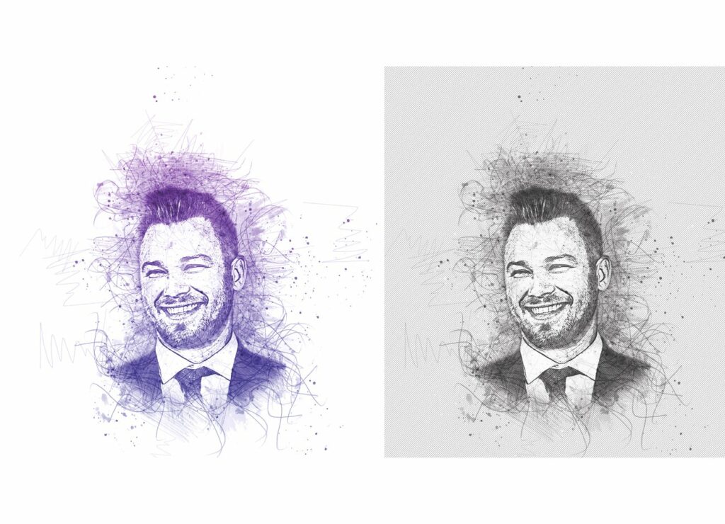 Scribble Sketch Effect PS Action – MasterBundles