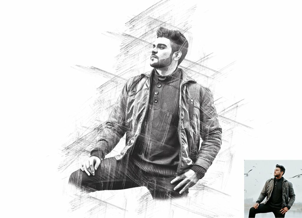 Subtle Sketch Photoshop Action – MasterBundles