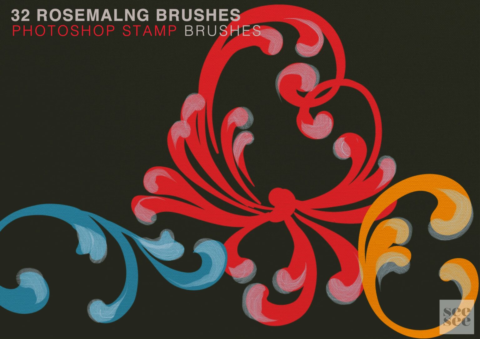 Rosemaling Photoshop Stamp Brushes – MasterBundles