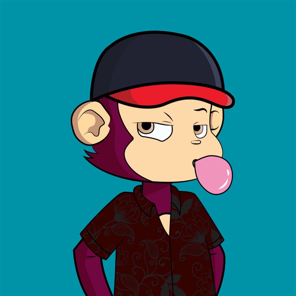 1k monkey NFT art illustration. cute monkey vector illustration ...