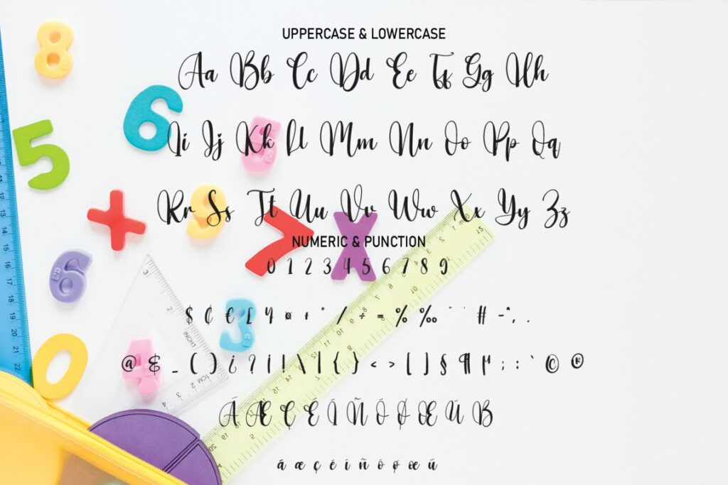 Number | Script Font – MasterBundles