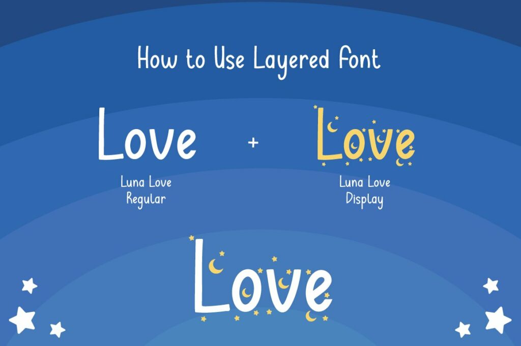 Luna Love - Layered Crafty Font – MasterBundles