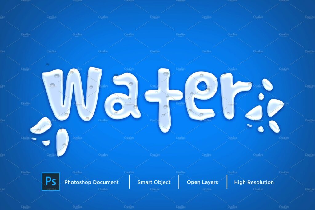 Water Text Effect & Layer Style – MasterBundles