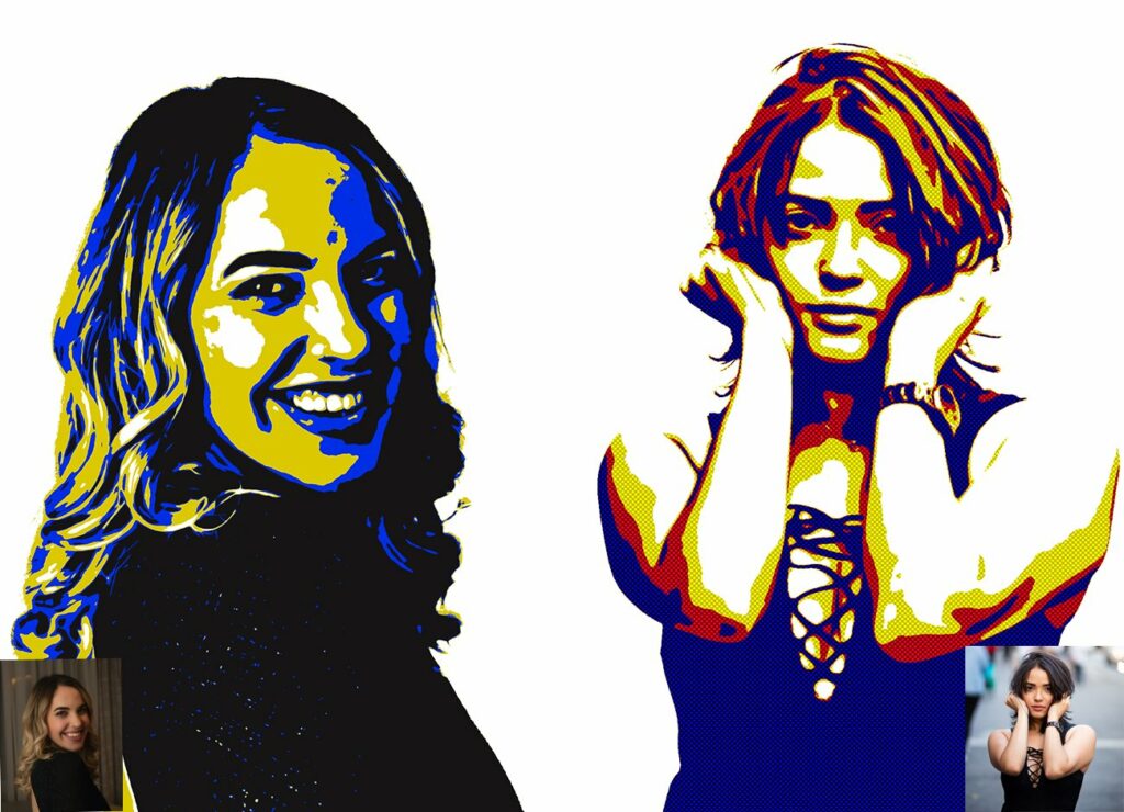 Vector Portrait Photoshop Action – MasterBundles