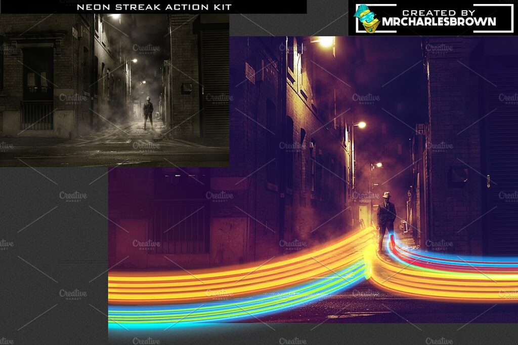 Neon Streak Action Kit – MasterBundles