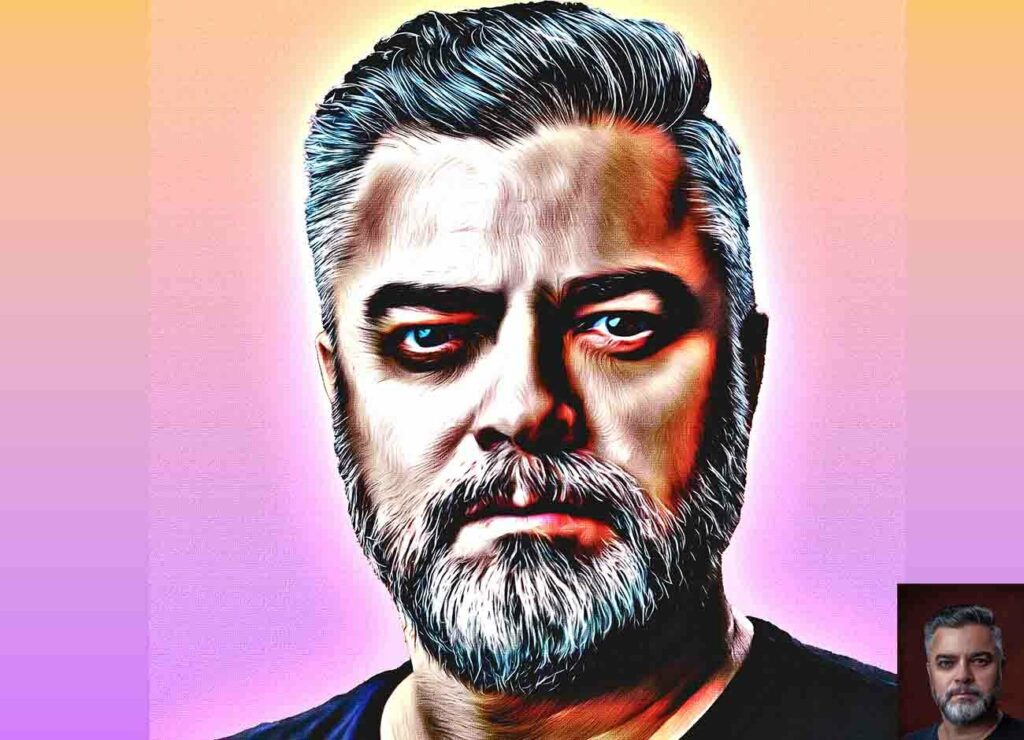 Retro Style Portrait PS Action – MasterBundles