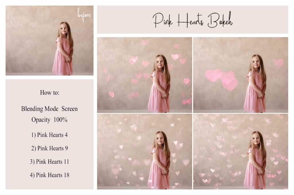 60 Hearts Bokeh Overlays – MasterBundles