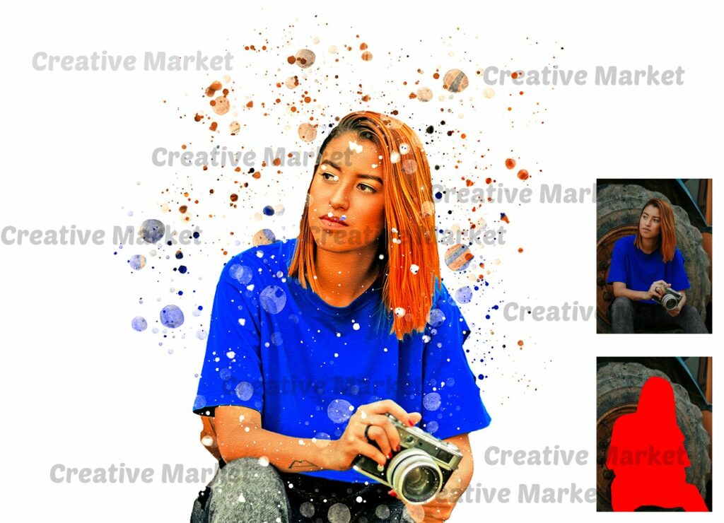 Paint Splatter Photoshop Action – MasterBundles