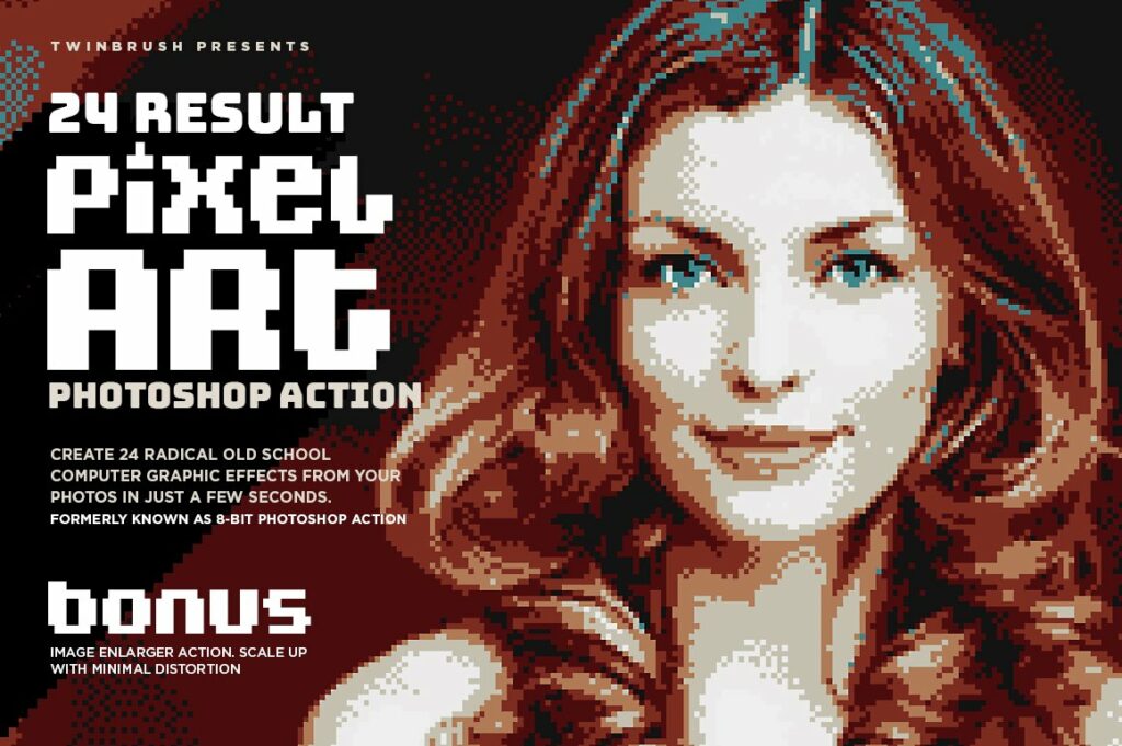 Pixel Art Photoshop Action – MasterBundles