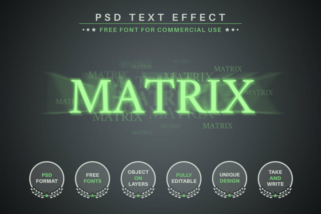Matrix - PSD Editable Text Effect – MasterBundles