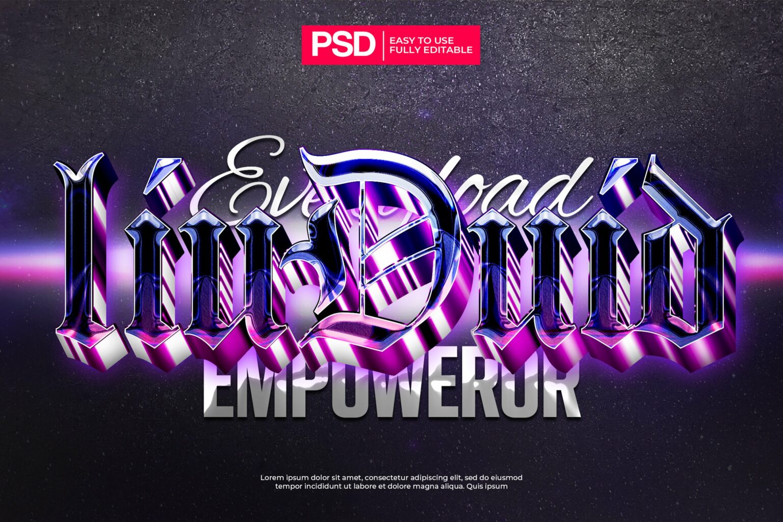 3D Chrome Liquid Text Effects – MasterBundles