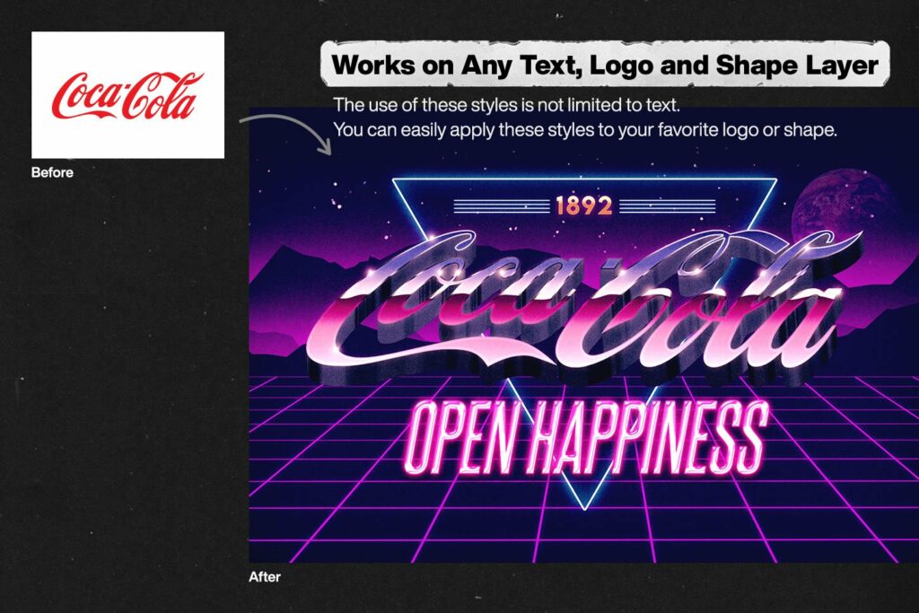 80s Text and Logo Effects Vol.1 – MasterBundles