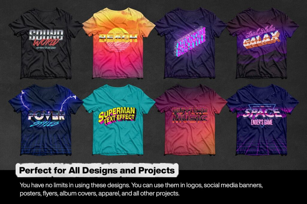 80s Text and Logo Effects Vol.1 – MasterBundles