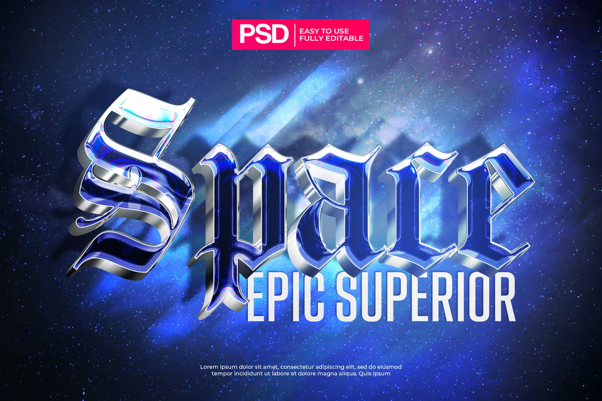 3D Chrome Liquid Text Effects – MasterBundles