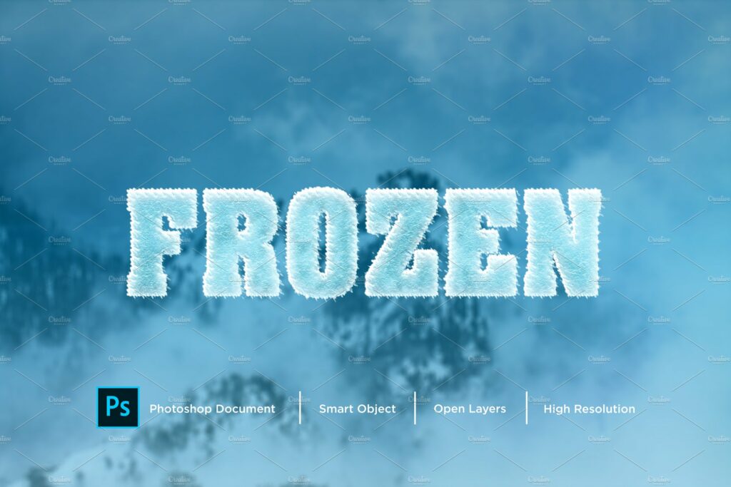 Frozen Text Effect & Layer Style – MasterBundles