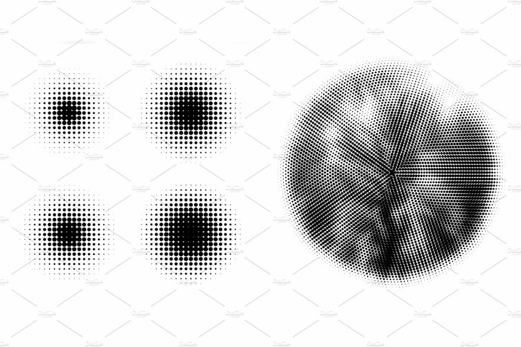 100 Vector Halftone Textures – MasterBundles